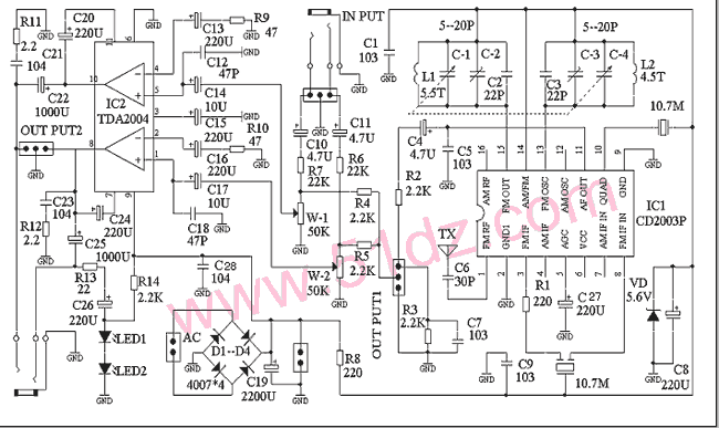 cd2003收音机线路图,_大山谷图库